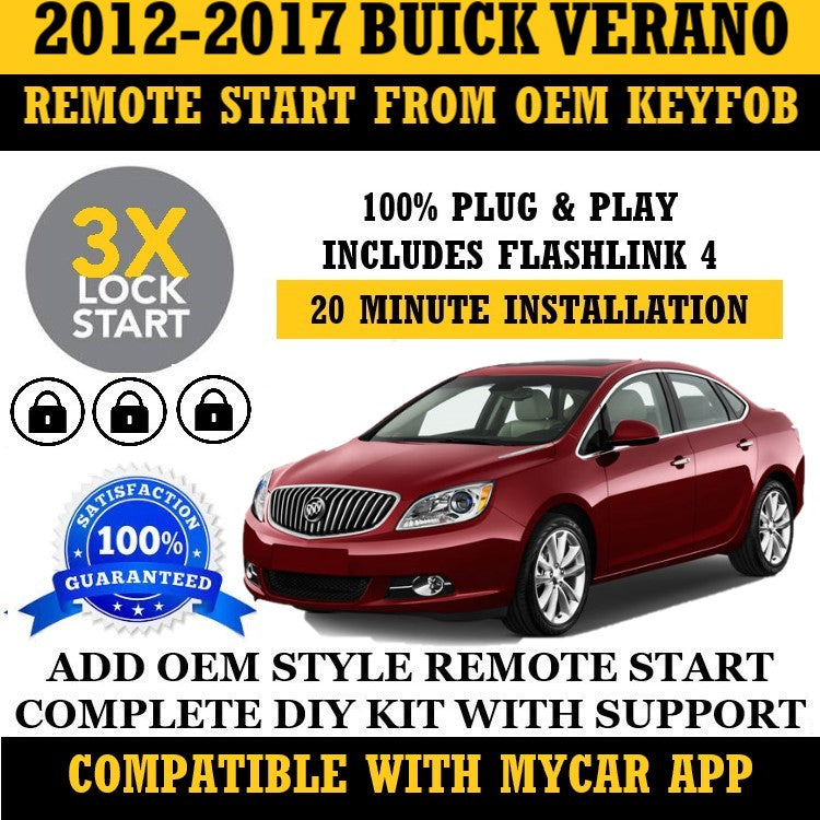 Plug and Play 3X Lock Remote Start Kit Buick Verano 2012-2017 Key Star