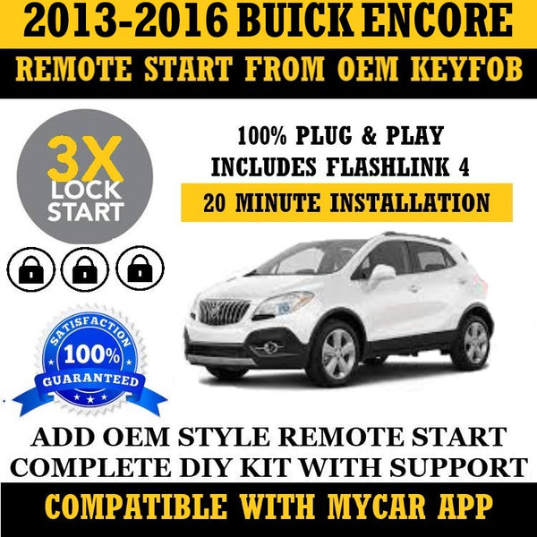 Plug and Play 3X Lock Remote Start Kit Buick Encore 2013 2016 Key Star