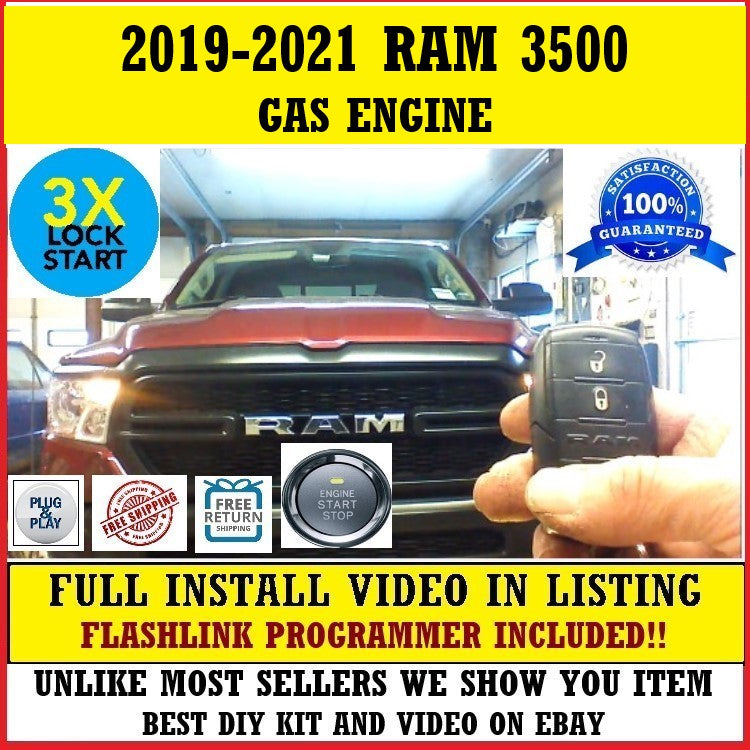 Plug & Play Remote Start 2019-2021 RAM 3500 GAS